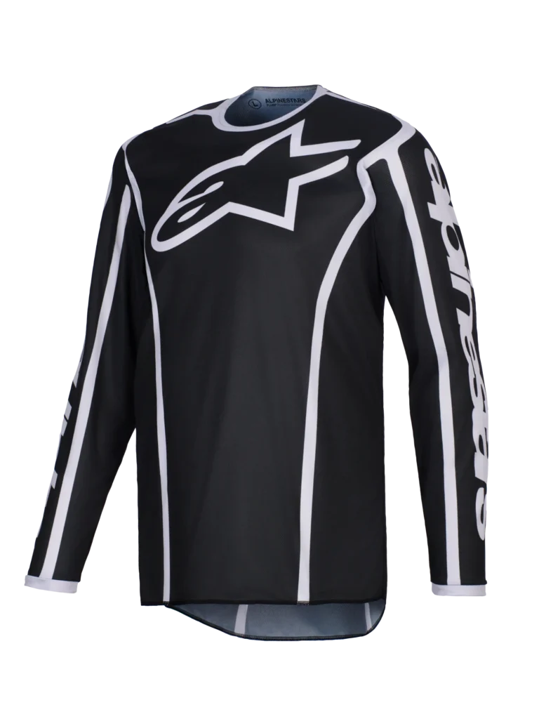 ALPINESTARS MX JERSEY FLUID APEX BLACK GREY 26 Price & Stock - Moto-oprema