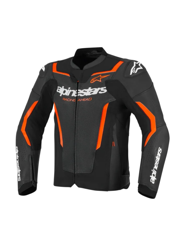 ALPINESTARS GP FORCE V2 AIRFLOW LEATHER JACKET BLACK FLUO RED Price ...